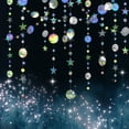 Iridescent Star Garland Decorations Holographic Hanging Stars Moon ...