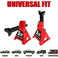 BIG RED Steel Jack Stands:Double Locking Pins,3 Ton (6000 lbs)Capacity ...