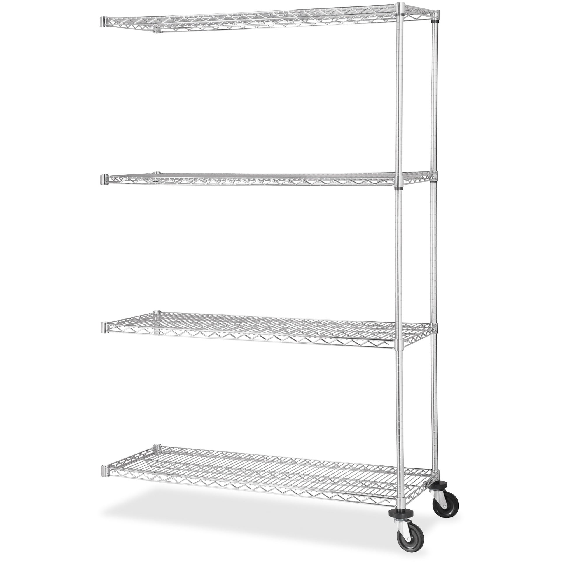 Lorell, Industrial Wire Shelving Add-on Unit, 1 Each, Chrome - Walmart.com