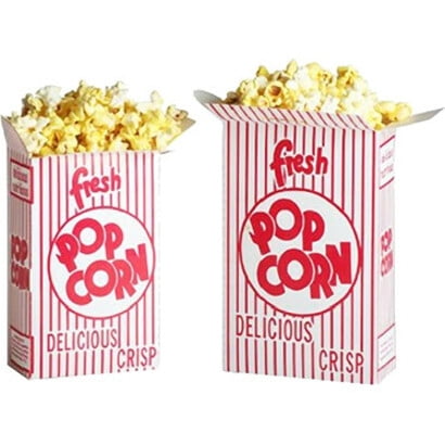 100 Movie Theater Popcorn Boxes 1.25 Ounce (Oz) Box - Walmart.com ...