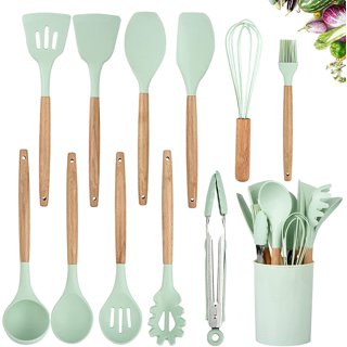 Cook with Color Silicone Kitchen Utensils Sets, Spatulas and Cooking ...