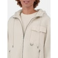 No Boundaries Men's Faux Shearling Fleece Full Zip Hoodie, Sizes XS-3XL ...
