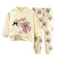 Baby Outfits Kids Warm Cotton Long Sleeve Top and Pants Base Layer ...