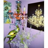 Gypsy Color Acrylic Crystal Chandelier, Multicolor 4 Light Ceiling ...