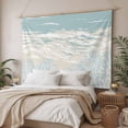 Blue Coastal Coral Large Tapestry for Bedroom Wall Hanging Tapestry ...