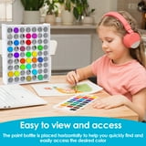 Jetcloudlive Craft Paint Storage Organizer 63 Holes Wall-mounted PVC ...