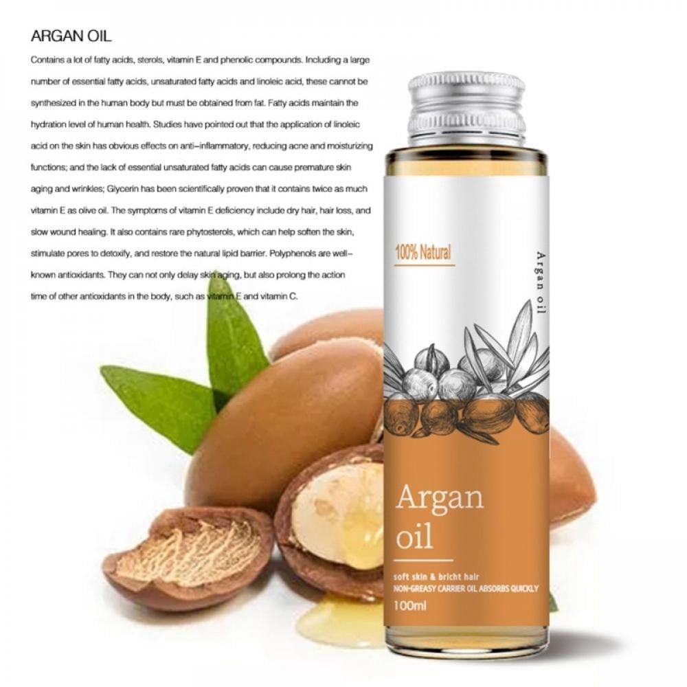 Buy 100ml Organic Moroccan Argan Oil For Dry & Damaged Skin Hair Face ...