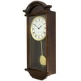 Bedford Clock Collection George 22 inch Chestnut Brown Wood Chiming ...