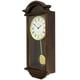 Bedford Clock Collection George 22 inch Chestnut Brown Wood Chiming ...