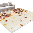 Area Rug 4x6ft, Thanksgiving Fall Maple Leaves Washable Rugs for Living ...