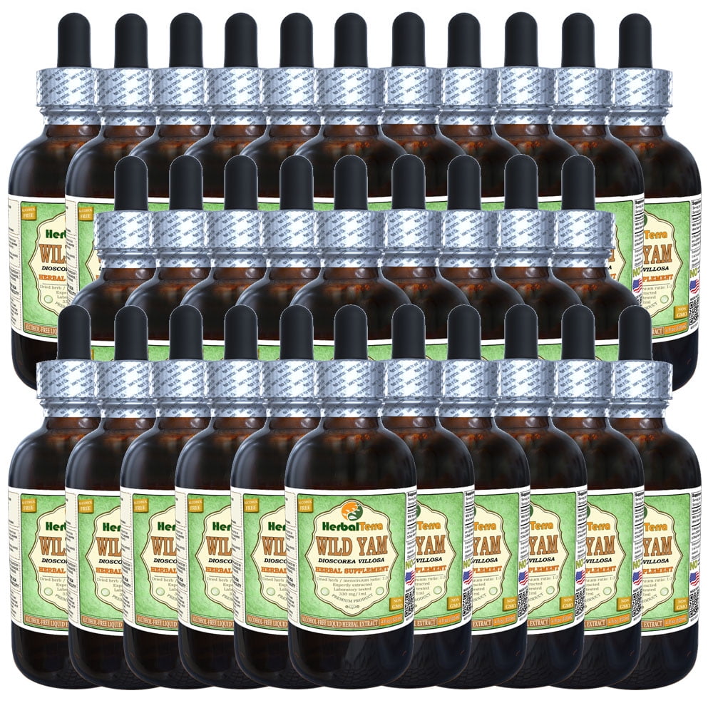 Wild Yam (Dioscorea Villosa) Glycerite, Dried Tuber Alcohol-FREE Liquid ...
