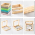 6Pcs 6 Colors Plastic Transparent 3D Floating Frame Display for Ring ...