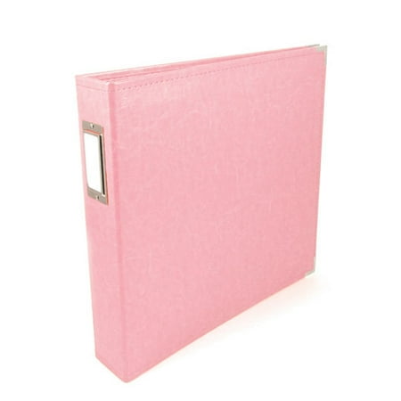 Scrapbook Classic Leather 3 Ring Album Pink 12X12 - Walmart.com