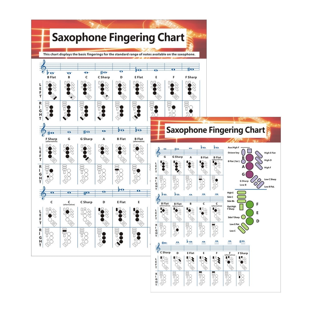 SPRING PARKCoated Paper Saxophone Fingering Chord Diagram, Saxophone ...