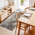 Abstract Black Grey Marble Texture Rectangle Area Rug 2x6ft,Living Room ...