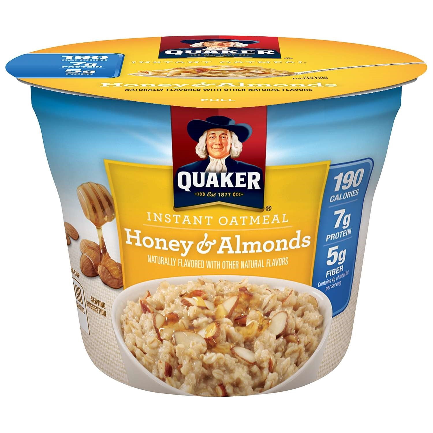 Quaker Instant Quaker Oatmeal Express Cups, Honey Almond Weight Control ...