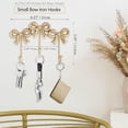 ACDANC Small Bow Wall Hook,Gold Wall Mounted Functional Hooks,Antique ...