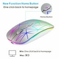 Uiosmuph Wireless Rechargeable Mouse Silent LED Computer Mouse with USB ...