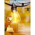 60FT LED Outdoor String Lights with 16+1 Edison Shatterproof IP65 ...