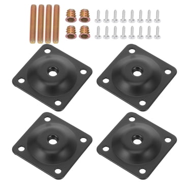Leg Daddy 5/16" Threaded T-Plate Sofa Leg Attachment Plates, Set of 4 ...