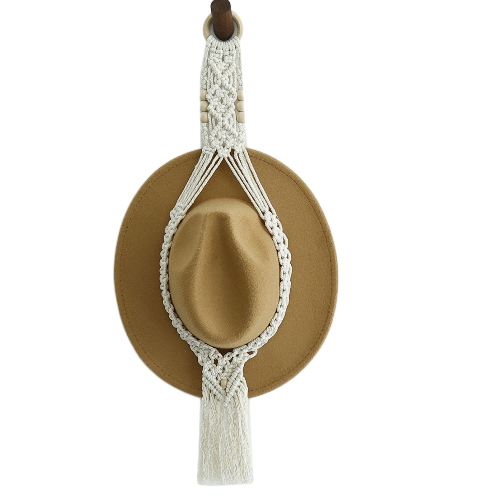 BYDOT Cowboy Hat Storage Baseball Cap Hanger Macrame Display Shelf ...