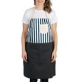 Mainstays Chef Kitchen Apron, 28" x 32" Stripe Cotton Bib Apron with ...