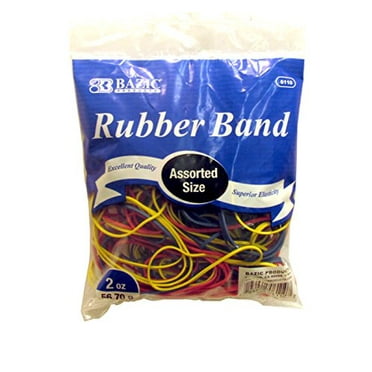 BAZIC Rubber Bands, Assorted Size 1/2 Lbs., Colors Sizes May Vary, 1 ...