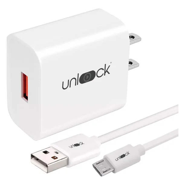 Cargador Usb Con Cable Micro Usb V8 Carga Rápida Unlock | Walmart en línea