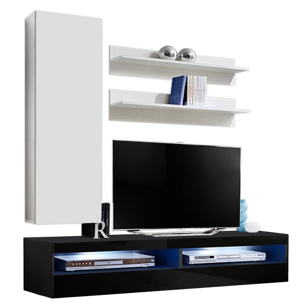 Fly H 35TV Wall Mounted Floating Modern Entertainment Center - Walmart.com
