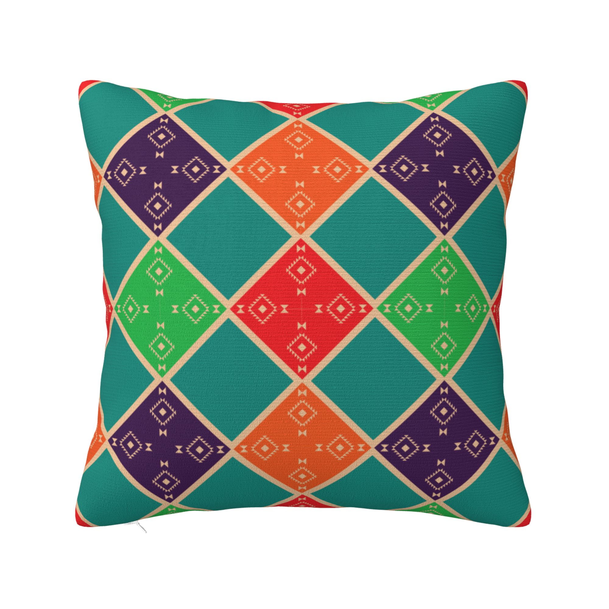 ZICANCN Retro Rhombu Diamond Texture Decorative Throw Pillow Covers ...
