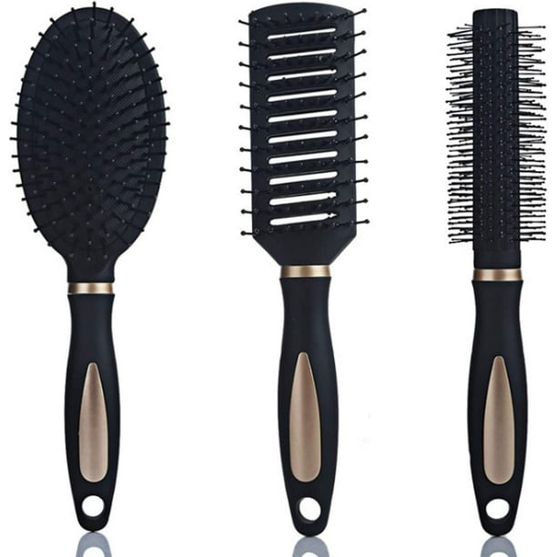 3 Pieces Skeleton Brush Hair Brush Blow Dry Round Hair Brush Detangle ...