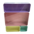 Per+Gear 4 Set Organizer Tray,Pink,Purple,Yellow,Green,Plastic Desktop ...