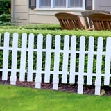 YOHAVEN Plastic Garden Fence White PVC Decorative Outdoor Hedge Border ...