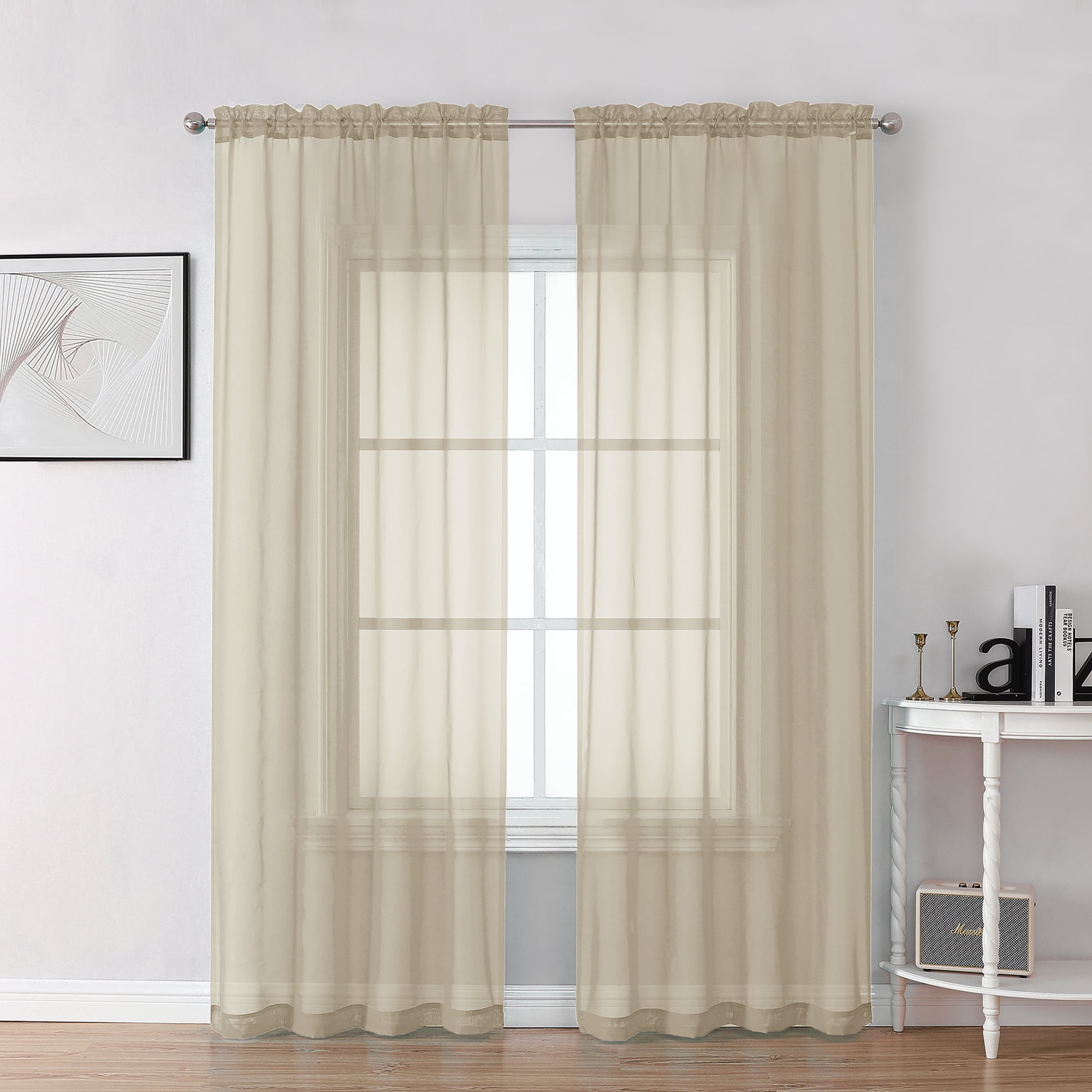 Click here for Ovzme Window Sheer Curtains 84 Inch Lengh 2 Panels... prices
