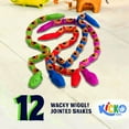 Kicko Wacky Wiggly Jointed Snakes, 12 Pack, 15 Inch, Flexible Reptiles ...
