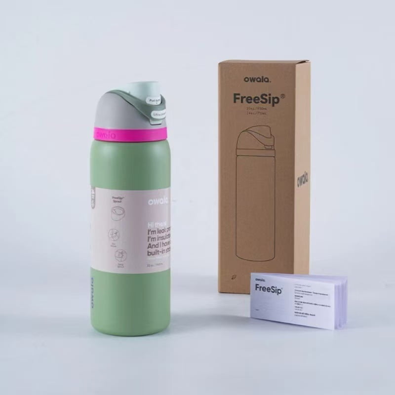 Owala FreeSip Stainless Steel 24oz/32oz Stainless steel thermos cup ...