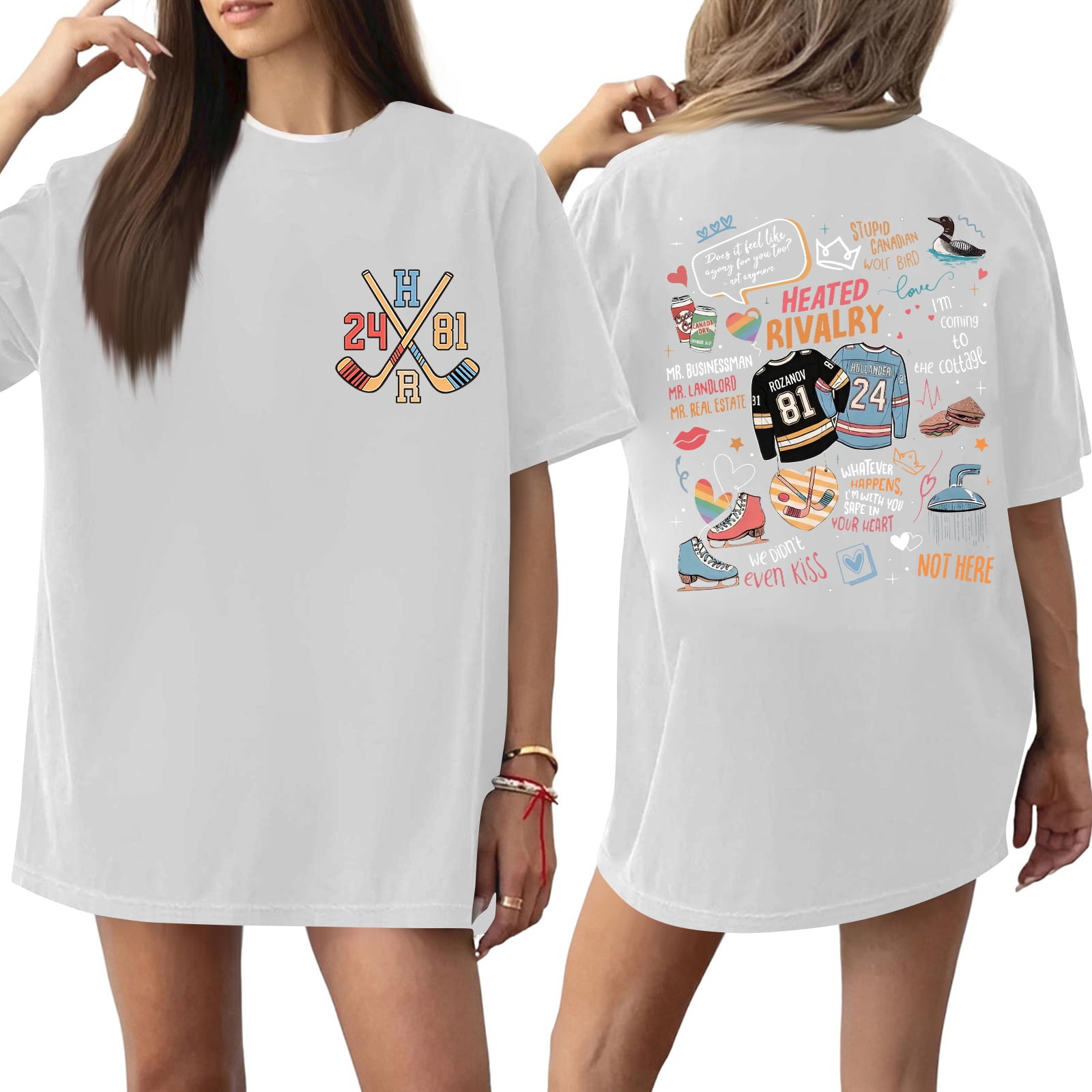 Click here for Choiix Heated Rivalry Graphic Tee With Hockey Moti... prices