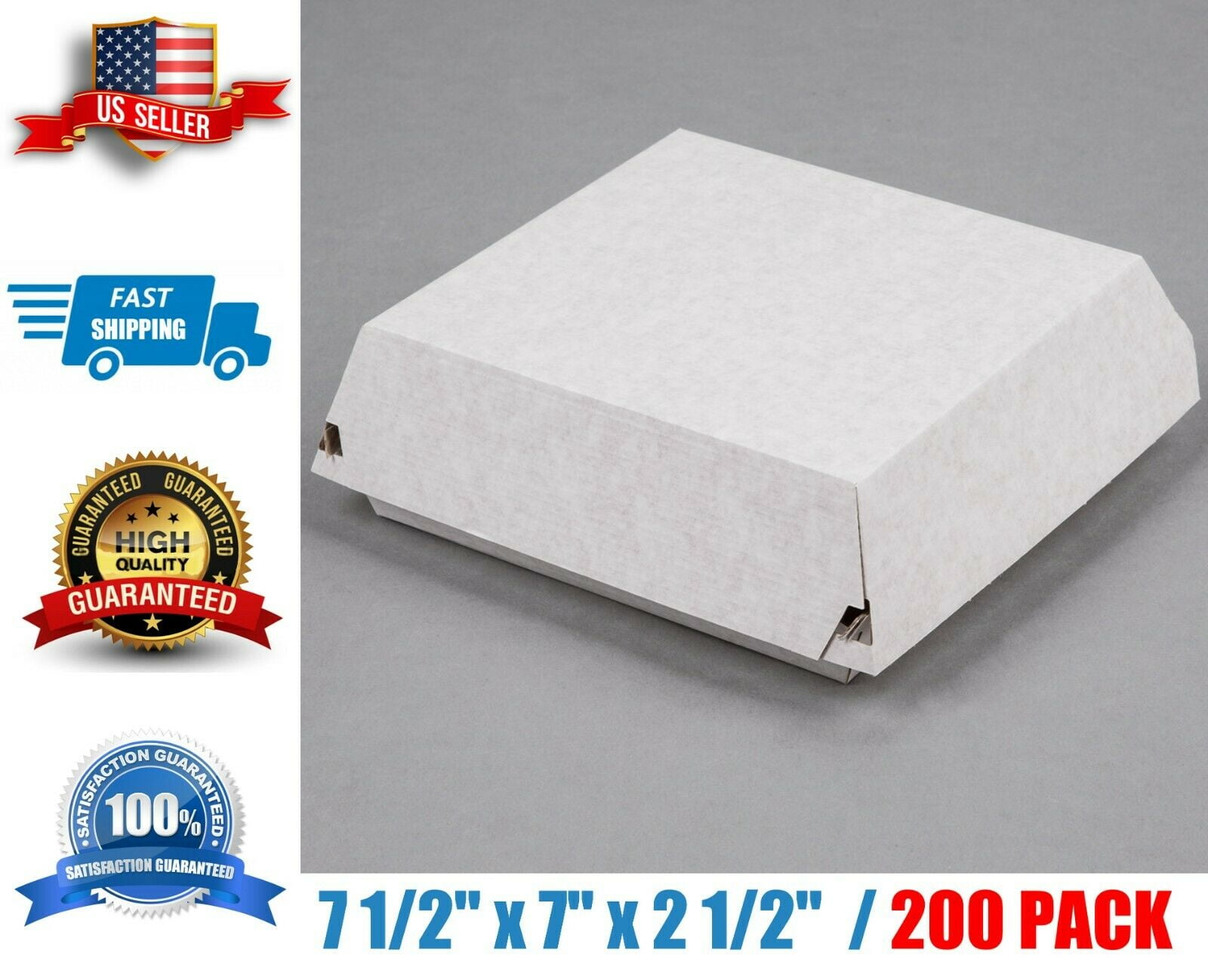 Personal Pizza Take-Out Box 7 1/2" x 7" x 2 1/2" Corrugated Clamshell ...