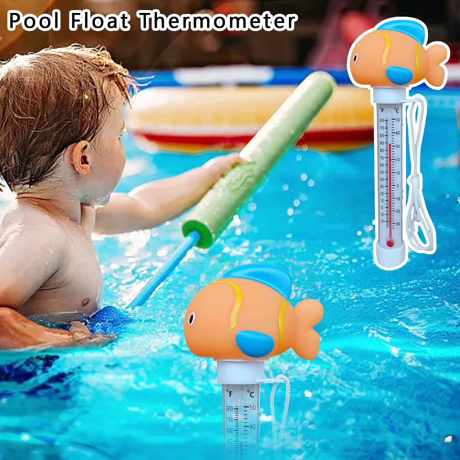 Floating Pool with Large Easy-Read Display for Swimming Pools Spas and ...