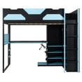 LHYY Full Size Wood Loft Bed with Desk,Multi-storage Shelves,USB and ...