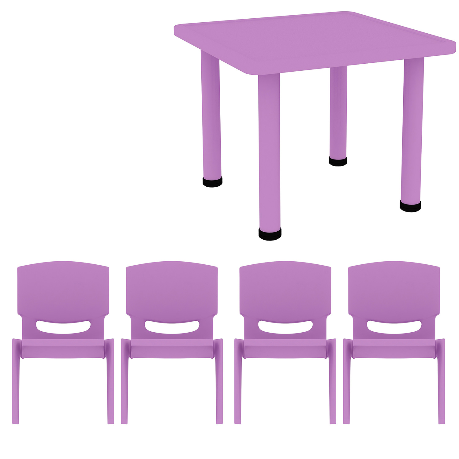 Homelala - Purple - Kids Table - Height Adjustable 18.25" to 19.25 ...