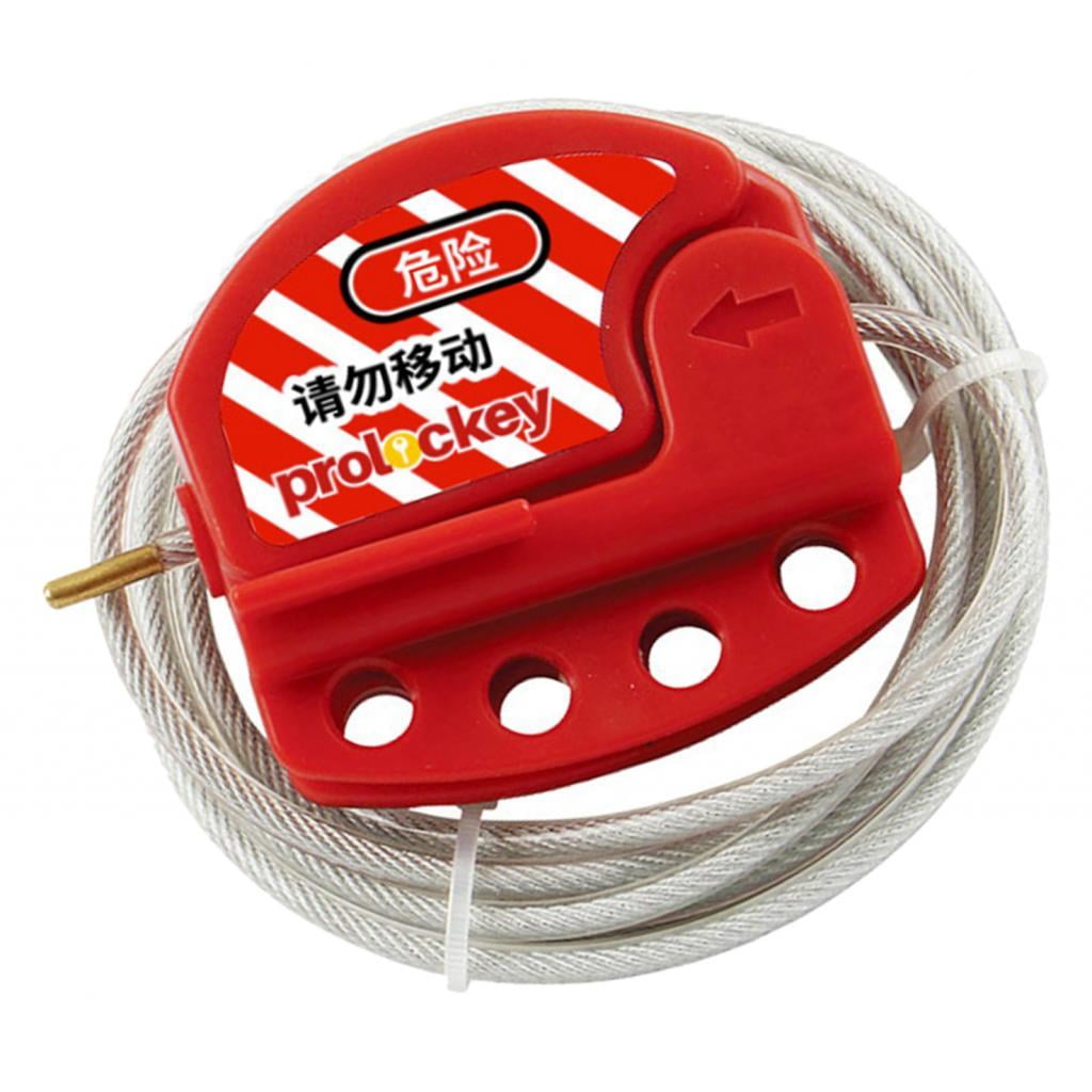 Adjustable Steel Coated Cable Lockout 2M Four Padlock Lockout Hasp for ...