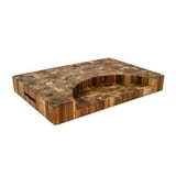 Teakhaus End Grain Teak Butcher Block with Cut Out 20 x 14 x 2.5 ...