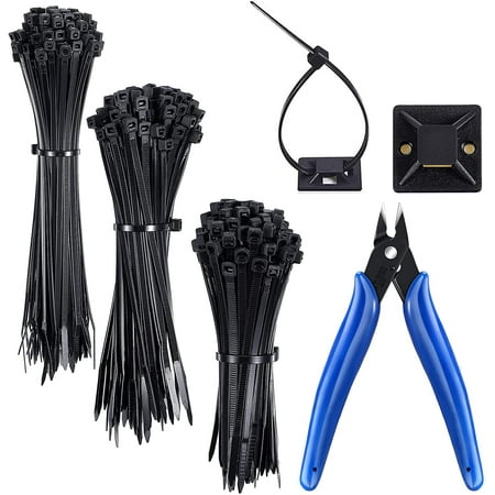 401 Pieces Nylon Cable Tie Set, Include Wire Zip Tie Cable Management Fastening Tie Self Locking ...