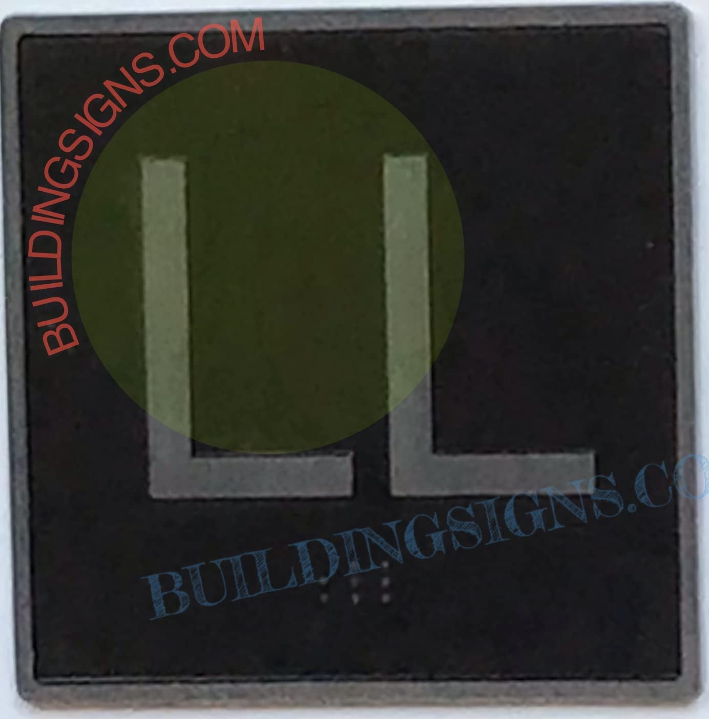 ELEVATOR FLOOR NUMBER LL SIGN- ELEVATOR JAMB PLATE FLOOR LL SIGN (BLACK ...