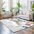 4'x6' Area Rugs, Childlike Fun Indoor Outdoor Area Rug for Living Room ...