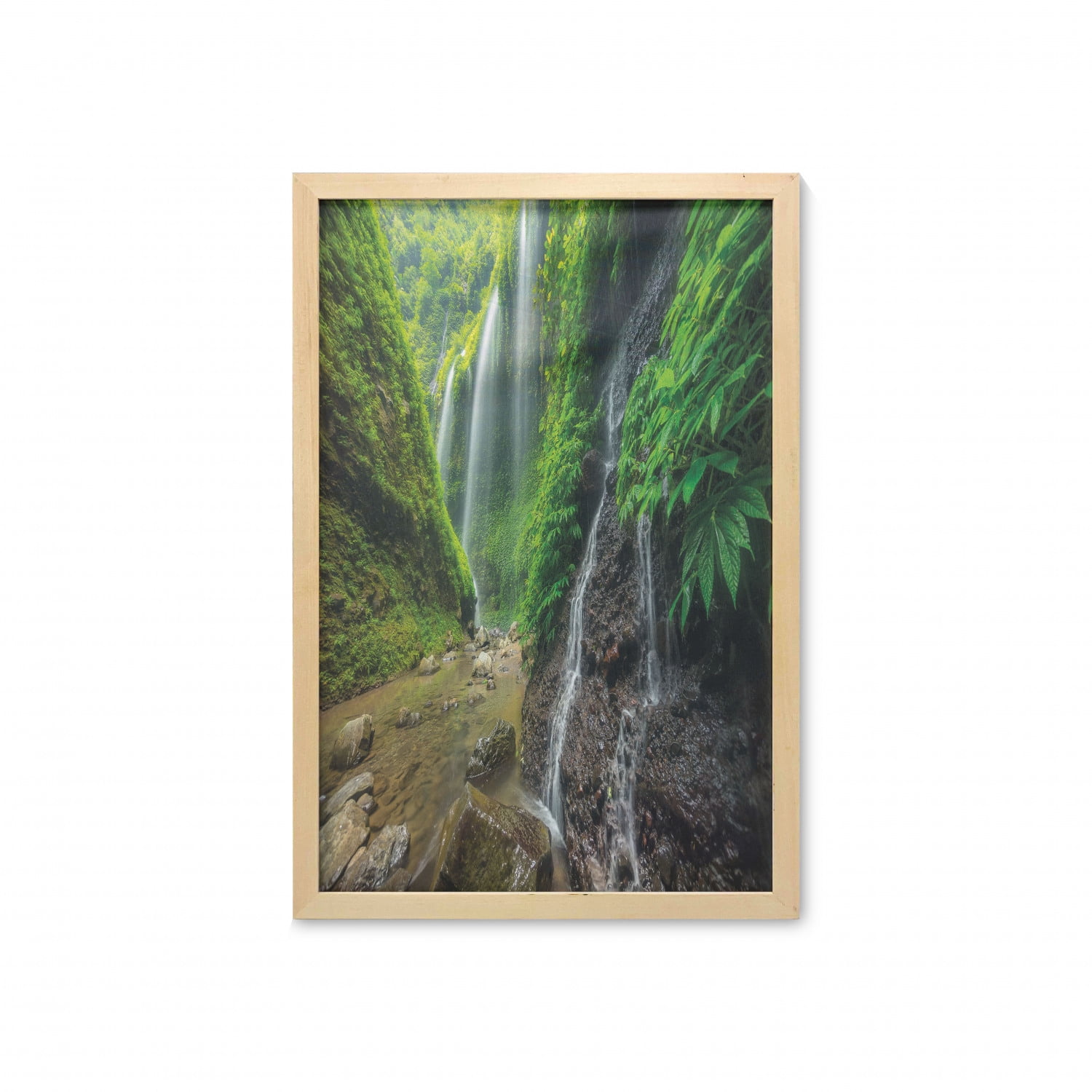 Waterfall Wall Art with Frame, Waterfalls Side Valley in Indonesia with ...