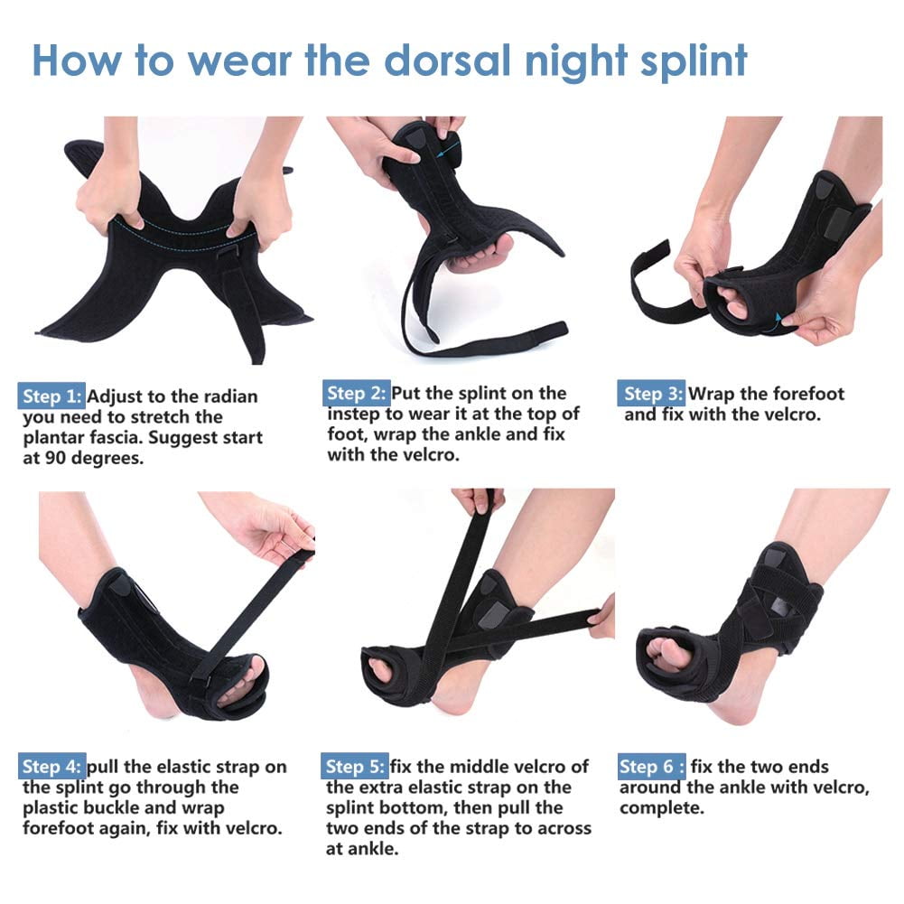 Plantar Fasciitis Support, Night Ankle Splint Achilles Tendonitis Foot ...