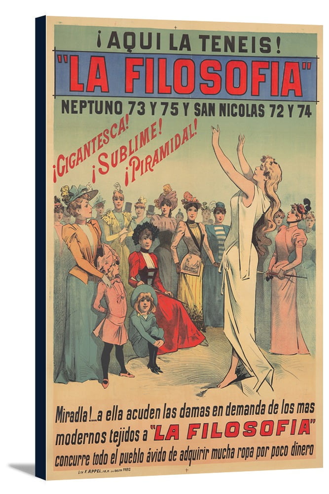La Filosofia Vintage Poster (artist: Choubrac) Cuba c. 1897 (12x18 ...