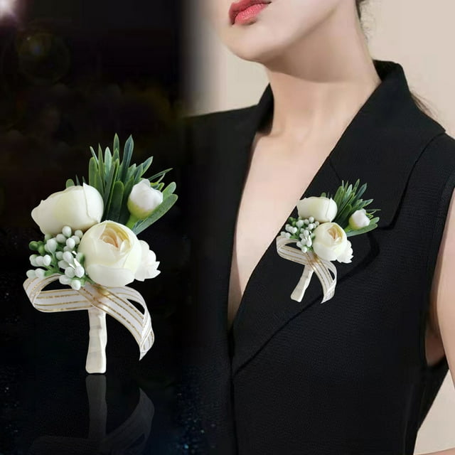 harmtty Corsage Brooch High Simulation Festive Decorative Bright Color ...